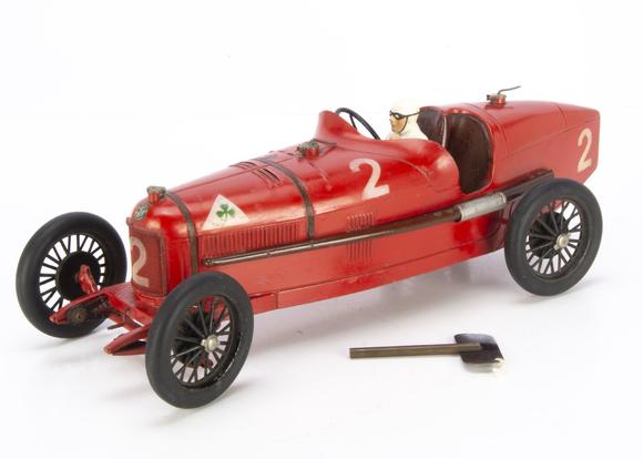 A CIJ Ref No.37/1 Alfa Romeo P2 Racing Car 1927, large tinplate ...